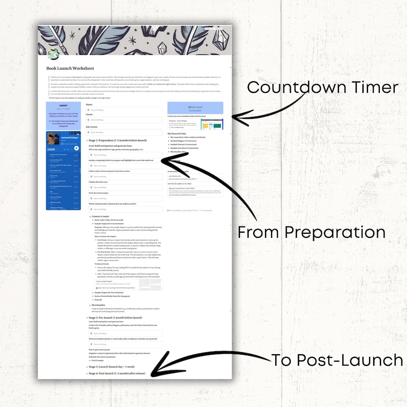 Book Promotion Workbook Notion Template Writer Promote Book Marketing ...