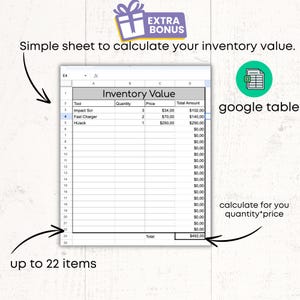 Editable Inventory Management Form Inventory Tracker PDF Product ...