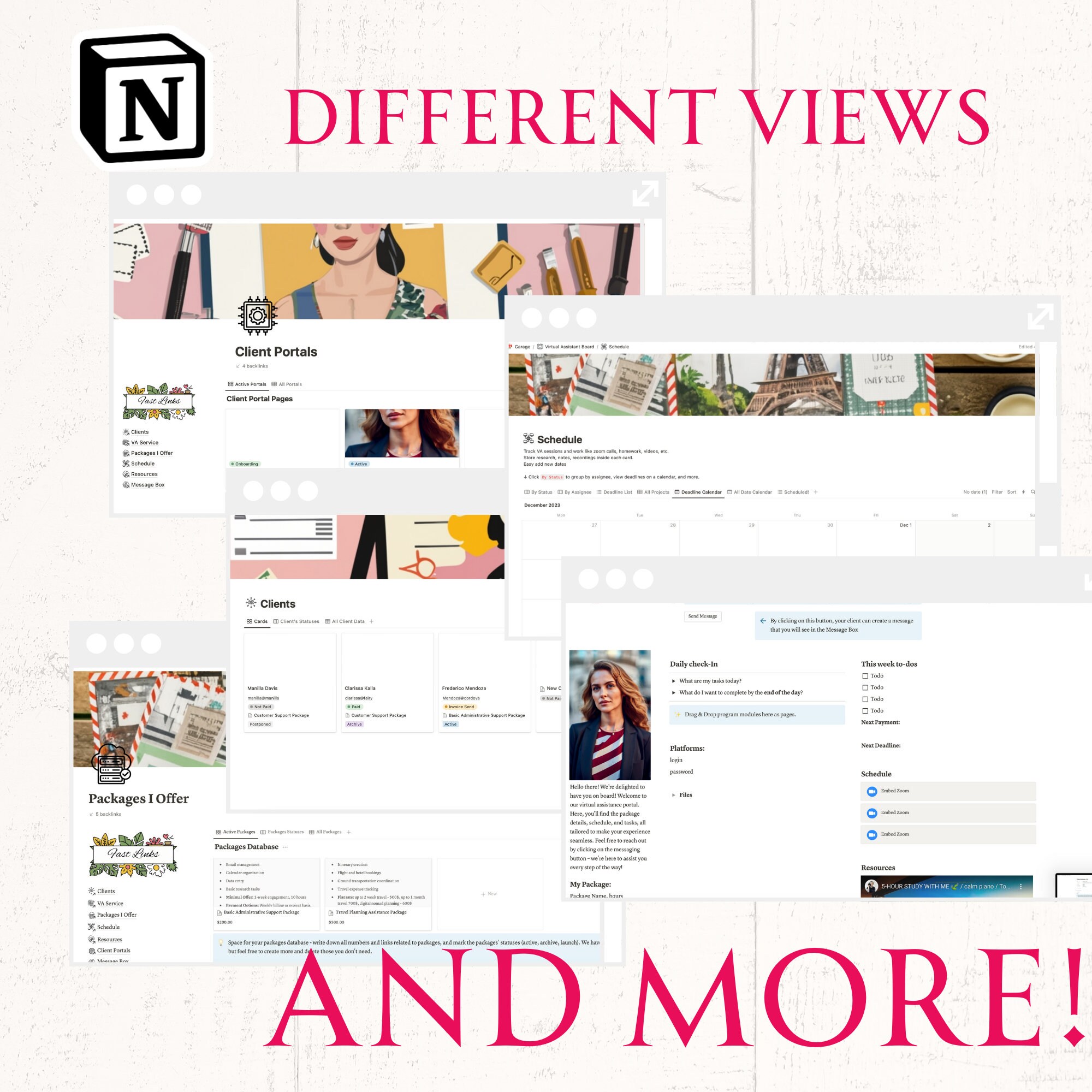 Virtual Assistant Notion Client Portal Customer Support Virtual Assistant Toolkit Virtual ...