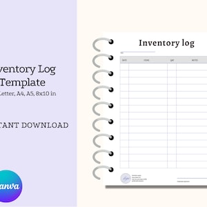 Printable Inventory Tracking Sheet Inventory Log Product Inventory List Inventory Template ...