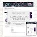 Art Commission Tracker Template Notion Artist Organizer Art Commissions ...