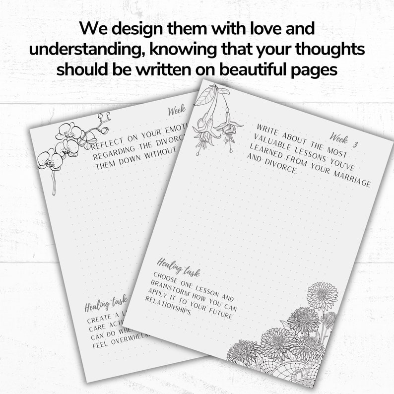 Divorce Therapy Journal: Healing & Coping Prompts (digital Download) - Etsy
