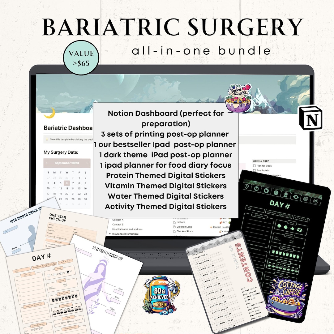 Bariatric Surgery Bundle Bariatric Digital Planner Gastric Bypass ...