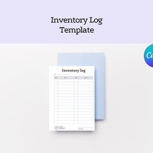 Printable Inventory Tracking Sheet Inventory Log Product Inventory List Inventory Template ...
