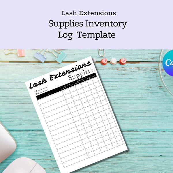Lash Inventory Sheet - Etsy