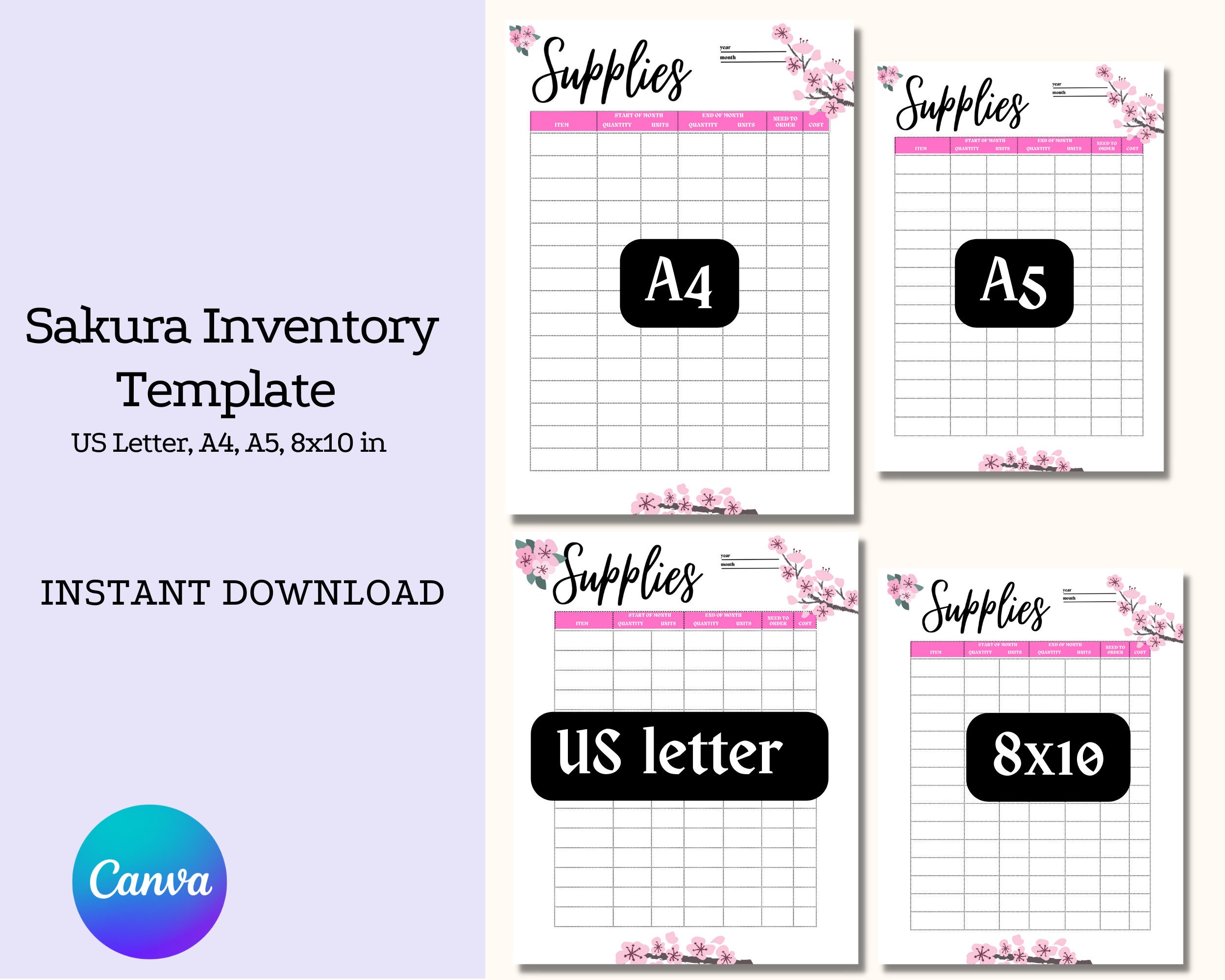 Printable Inventory Tracker Business Inventory Tracker Template ...