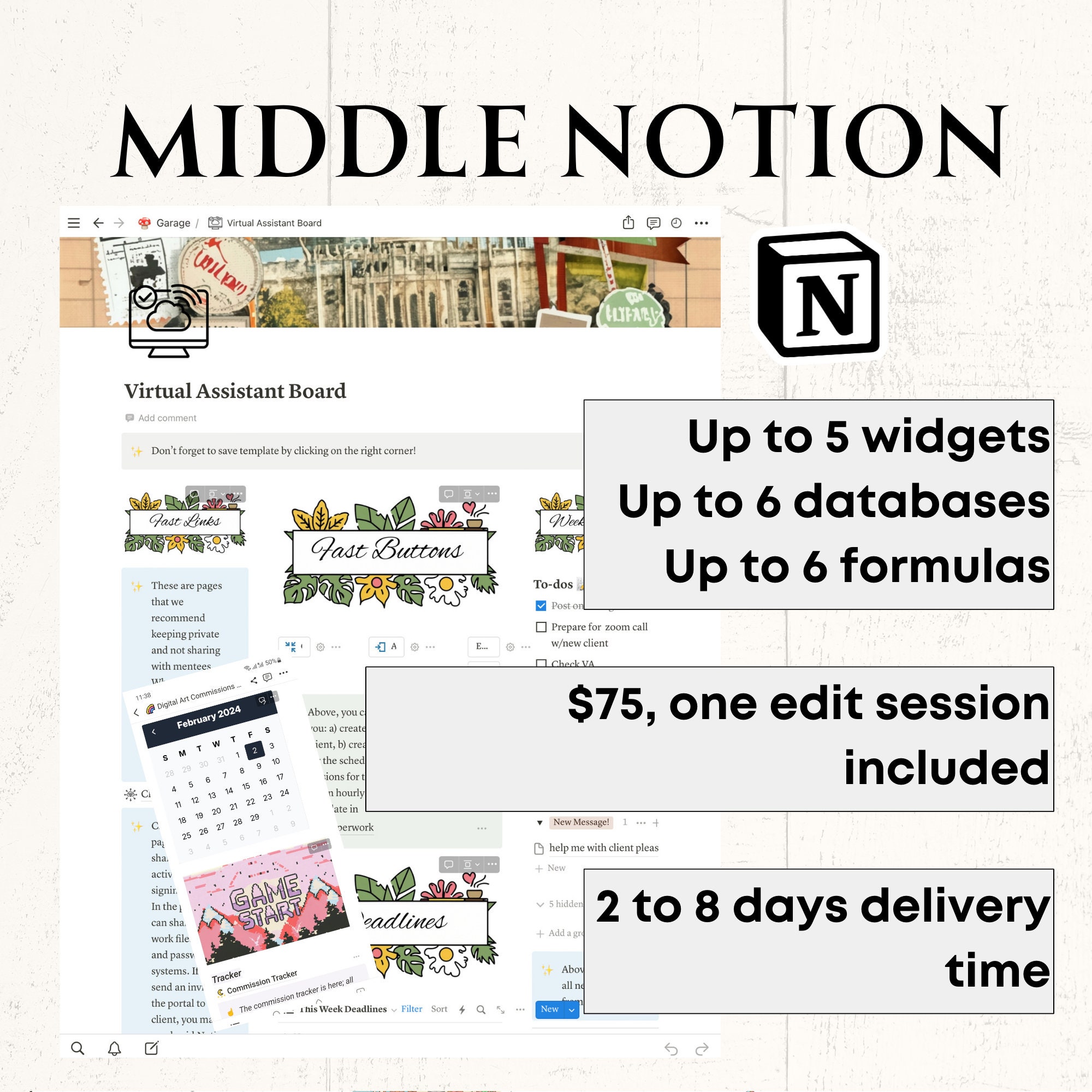 Custom Notion Create Notion Template By Your Order Customizable Notion Template As A T Add On