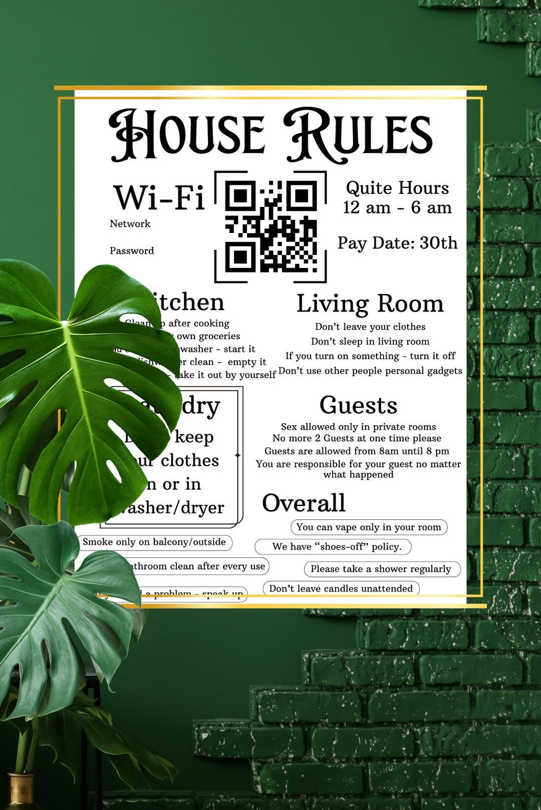 Dorm Room Essentials for College Girls Preppy Aesthetic Dorm Rules ...