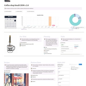 Notion Template Coffeeshop Business Inventory Notion Dashboard Coffee ...
