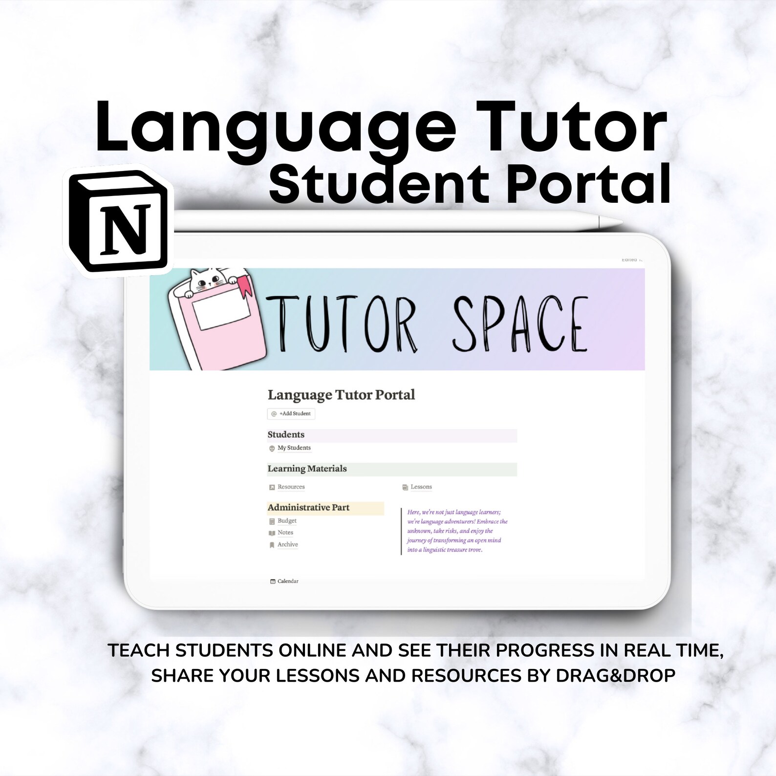 Private Language Tutor Portal Language Tutoring Online Portal - Etsy