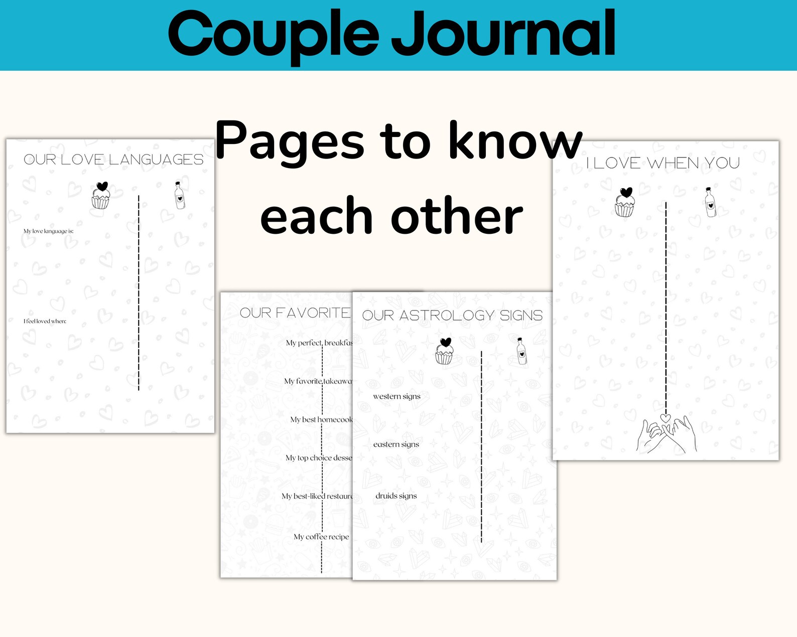 Couple Journal Couple Planner Printable Planner Gender-neutral ...