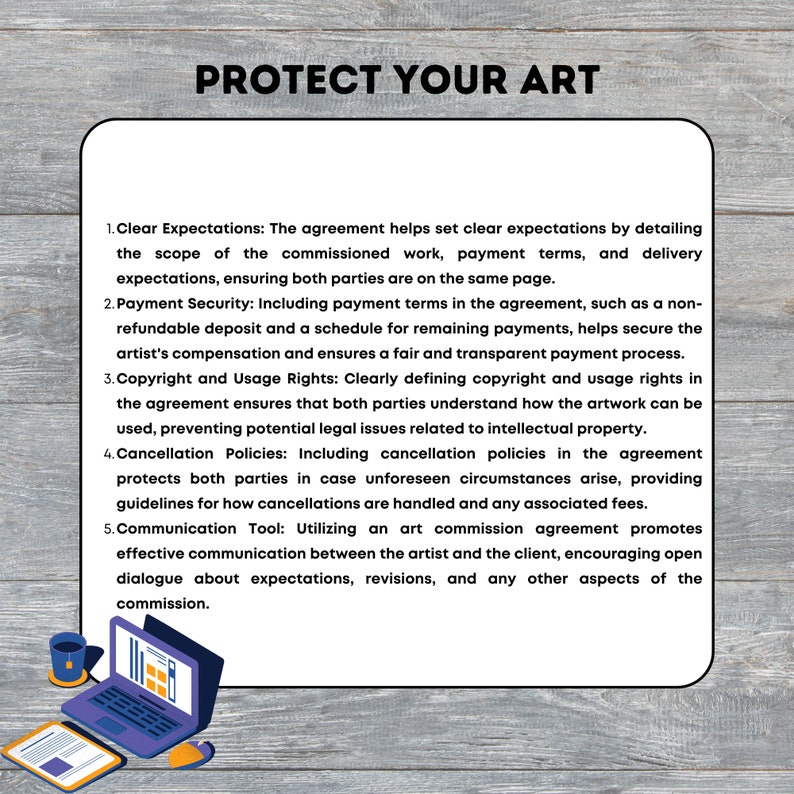 Digital Art Licensing Agreement Digital Artist Copyright Forms Artwork ...