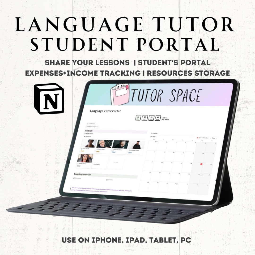 Private Language Tutor Portal Language Tutoring Online Portal Student ...