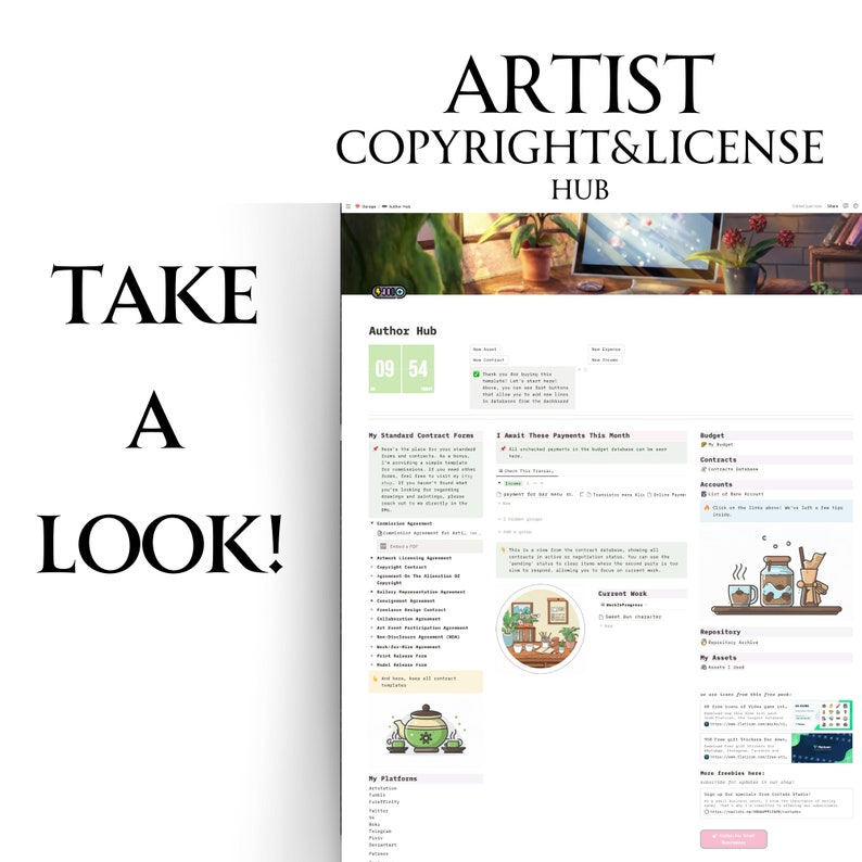 Digital Art Licensing Agreement Digital Artist Copyright Forms Artwork ...
