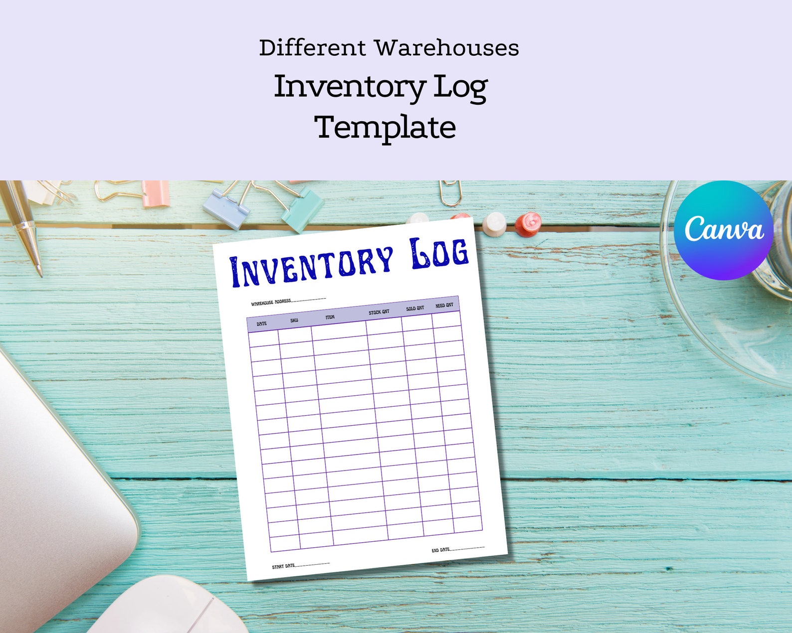 Editable Inventory Management Form Inventory Tracker PDF Product ...