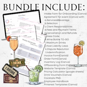 Mobile Bar Launch Kit Mobile Bartender Contract Template Bartender ...