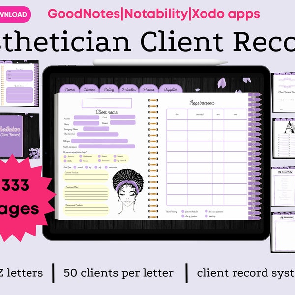 Client Treatment Record Template - Etsy