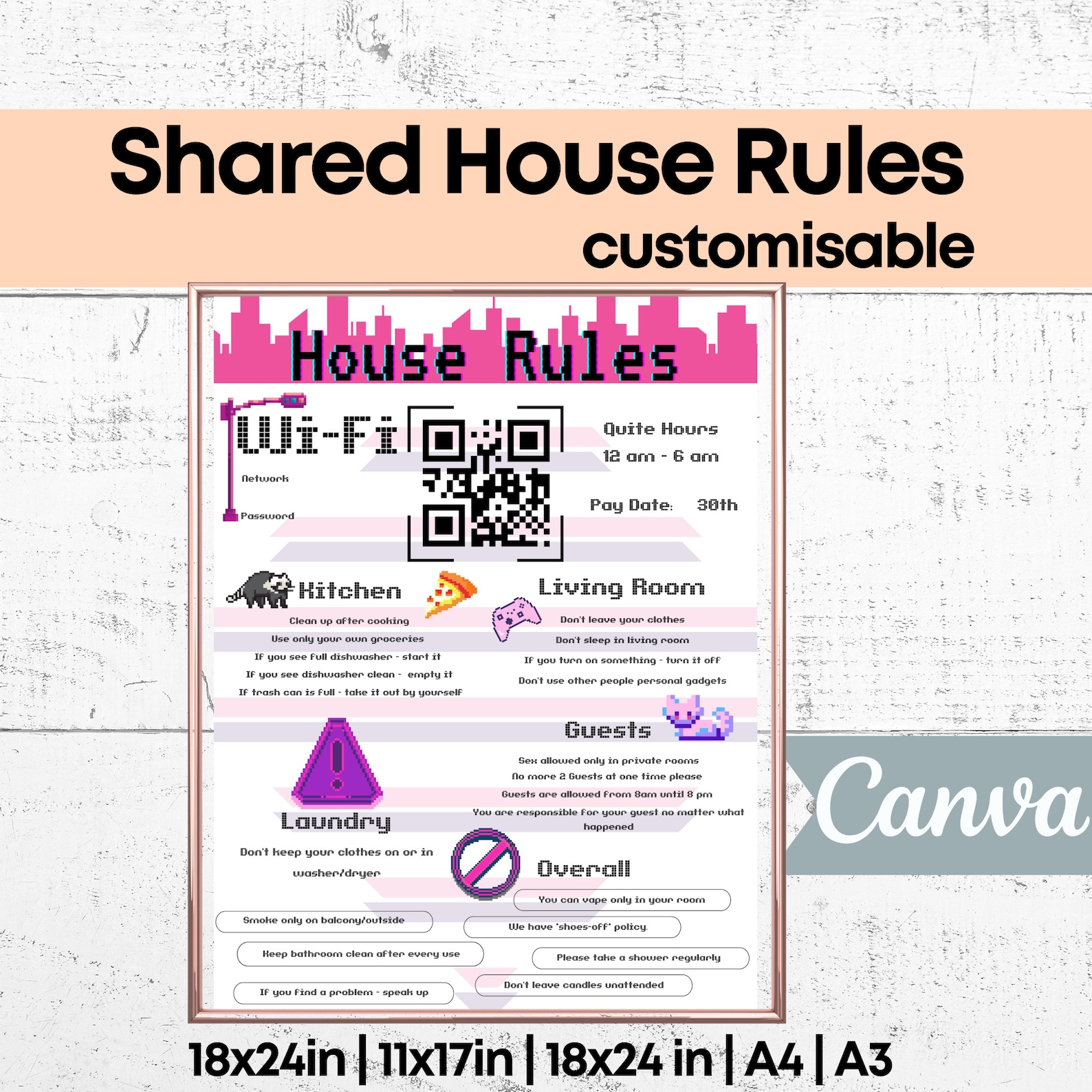 Shared Accommodation Rules Dorm Rules Roommate Rules List Essential ...