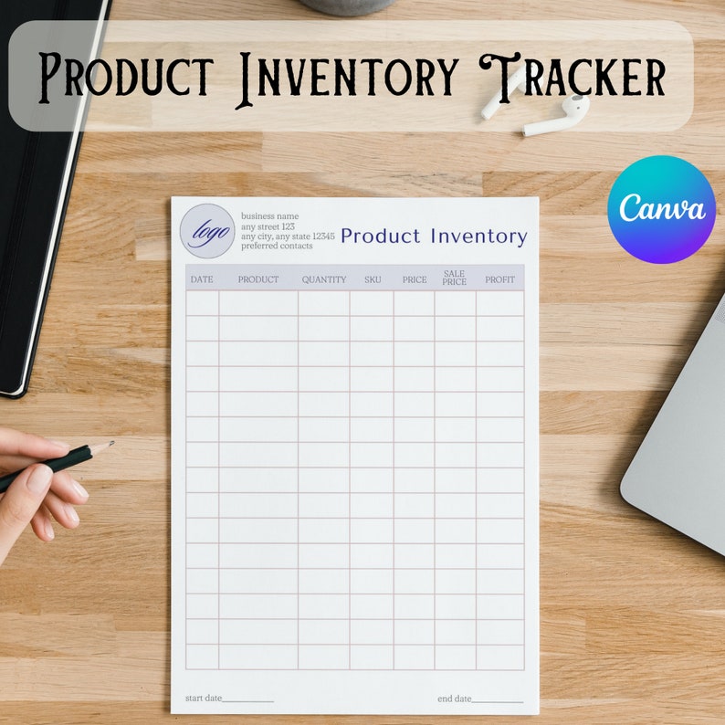 Editable Inventory Management Form Inventory Tracker PDF Product ...
