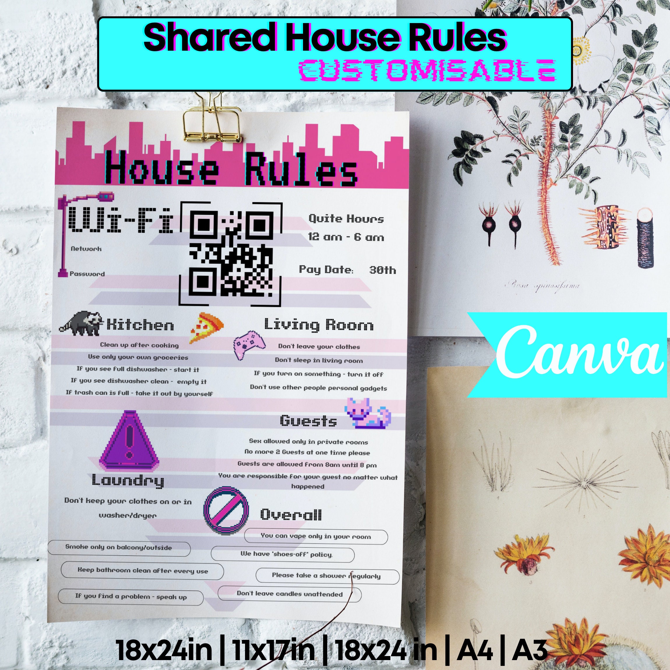 Shared Accommodation Rules Dorm Rules Roommate Rules List Essential ...