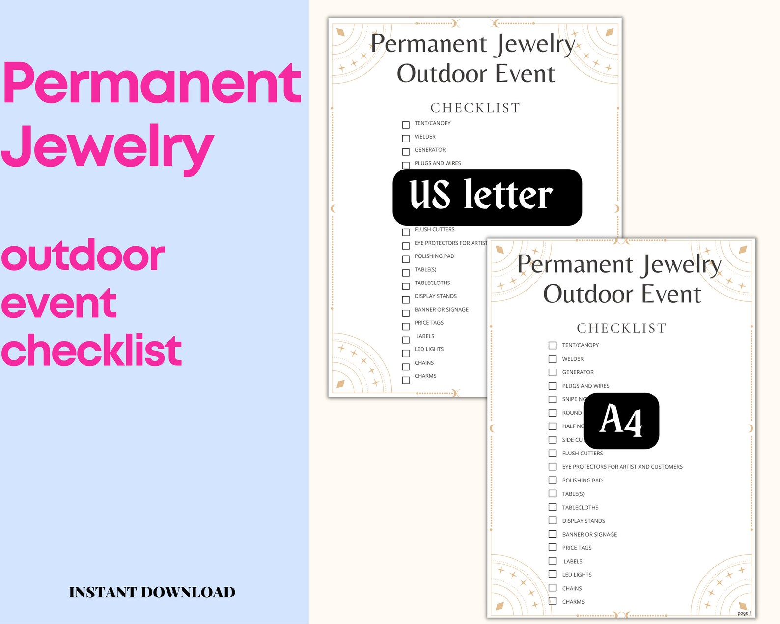 Permanent Jewelry Pop-up Checklist Permanent Jewelry Business Outdoor ...