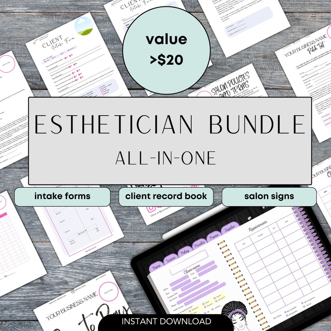 Facial Treatment Forms Editable Esthetician Templates Printable Consent ...