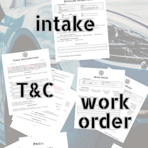 Detailing Business Forms Vehicle Detailing Services Terms and ...