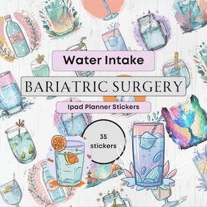 Bariatric Stickers for Goodnotes Bariatric Patient Stickers Water ...