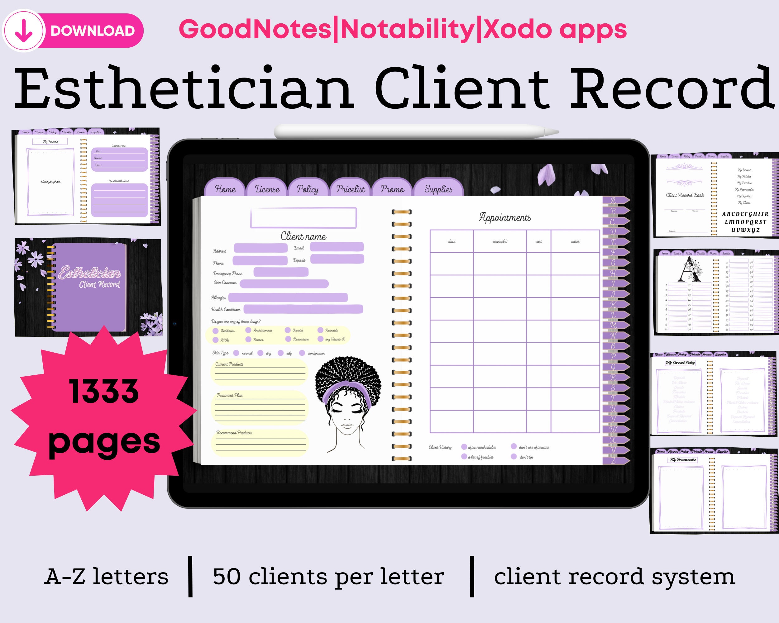 Facial Treatment Forms Editable Esthetician Templates Printable Consent ...