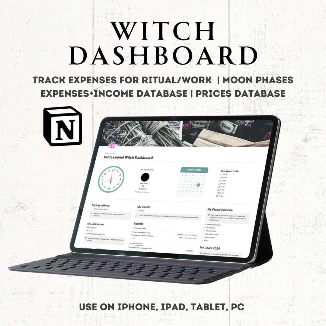 Ultimate Notion for Witches CRM for Professional Witch Inventory ...