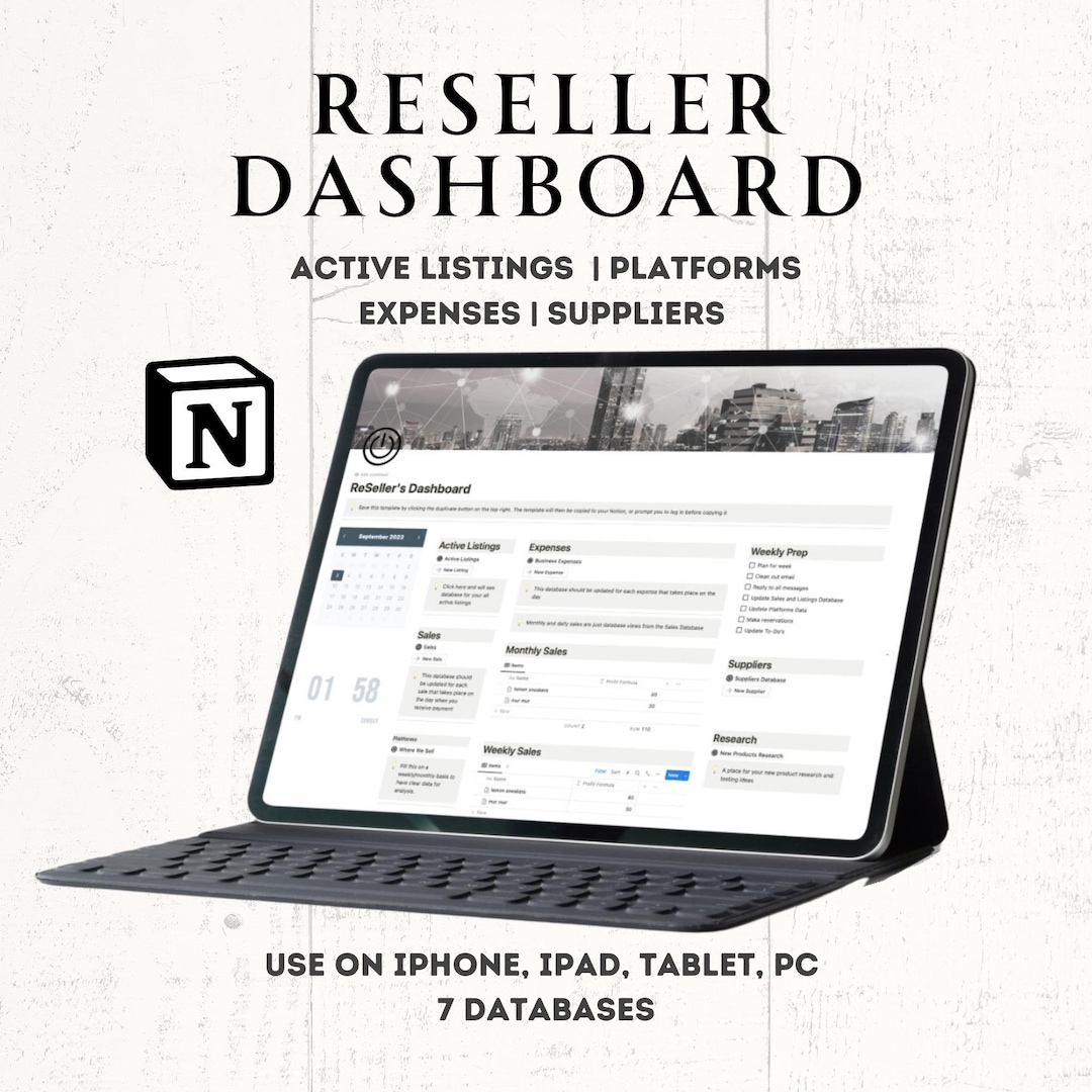 Ultimate Reseller Template Reseller Inventory Tracker Reseller Notion ...
