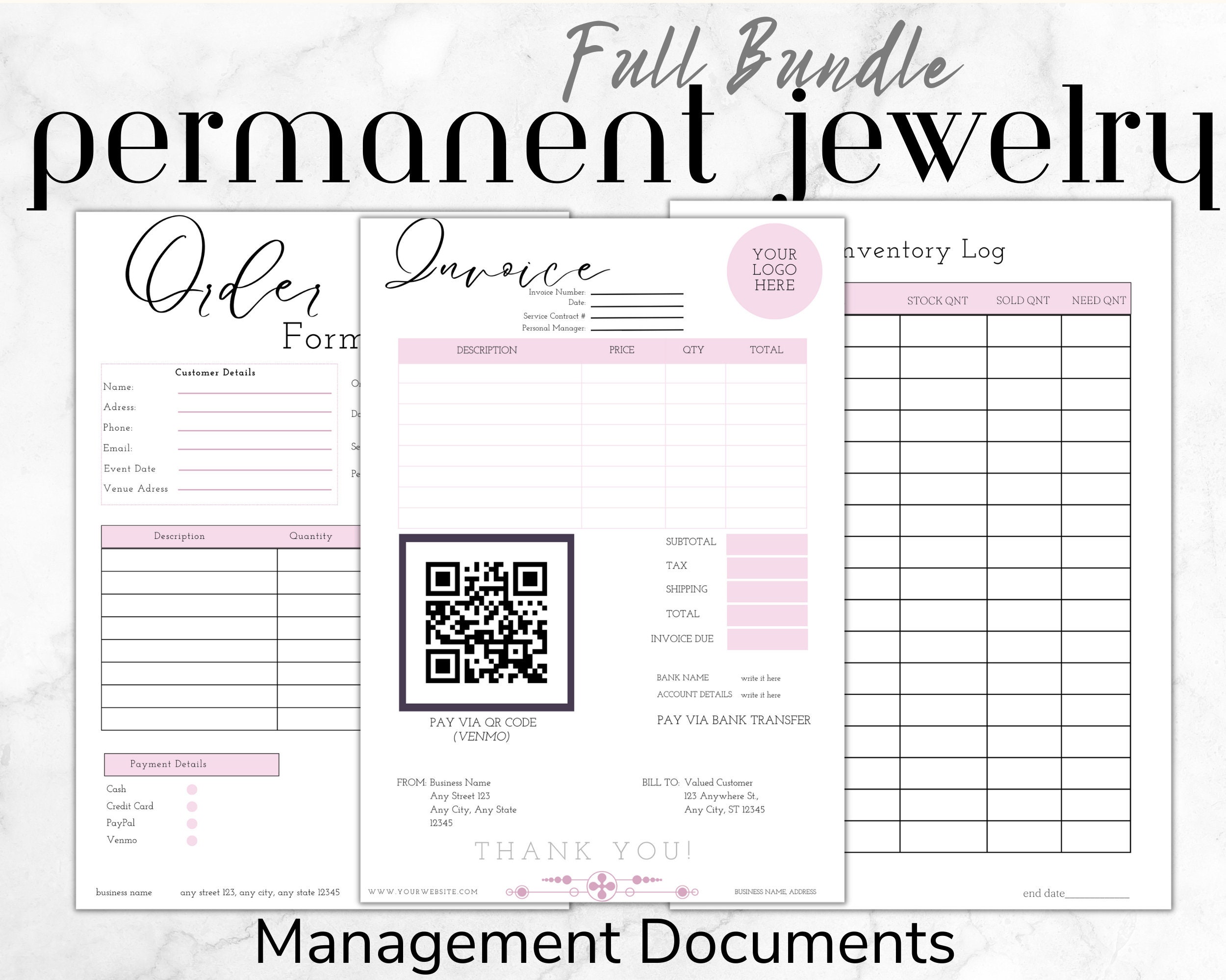 Permanent Jewelry Forms Permanent Jewelry Kit Permanent Jewelry ...