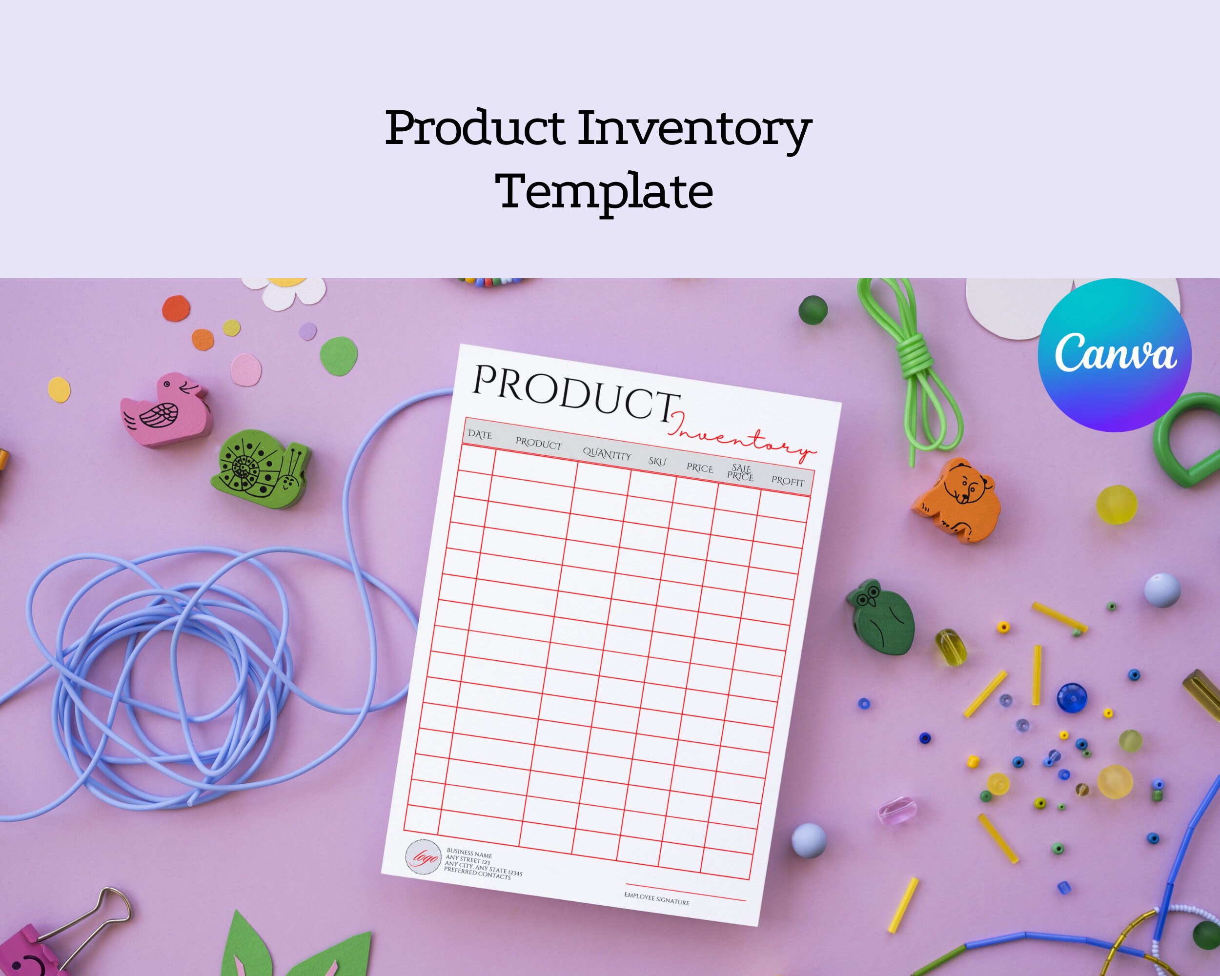 Editable Inventory Management Form Inventory Tracker PDF Product ...