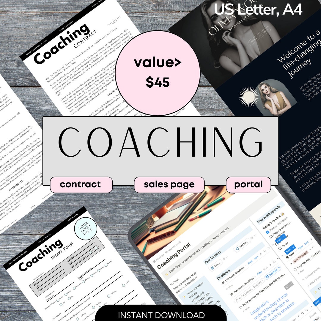 Ultimate Life Coach Templates Bundle Business Coach Toolkit Notion ...