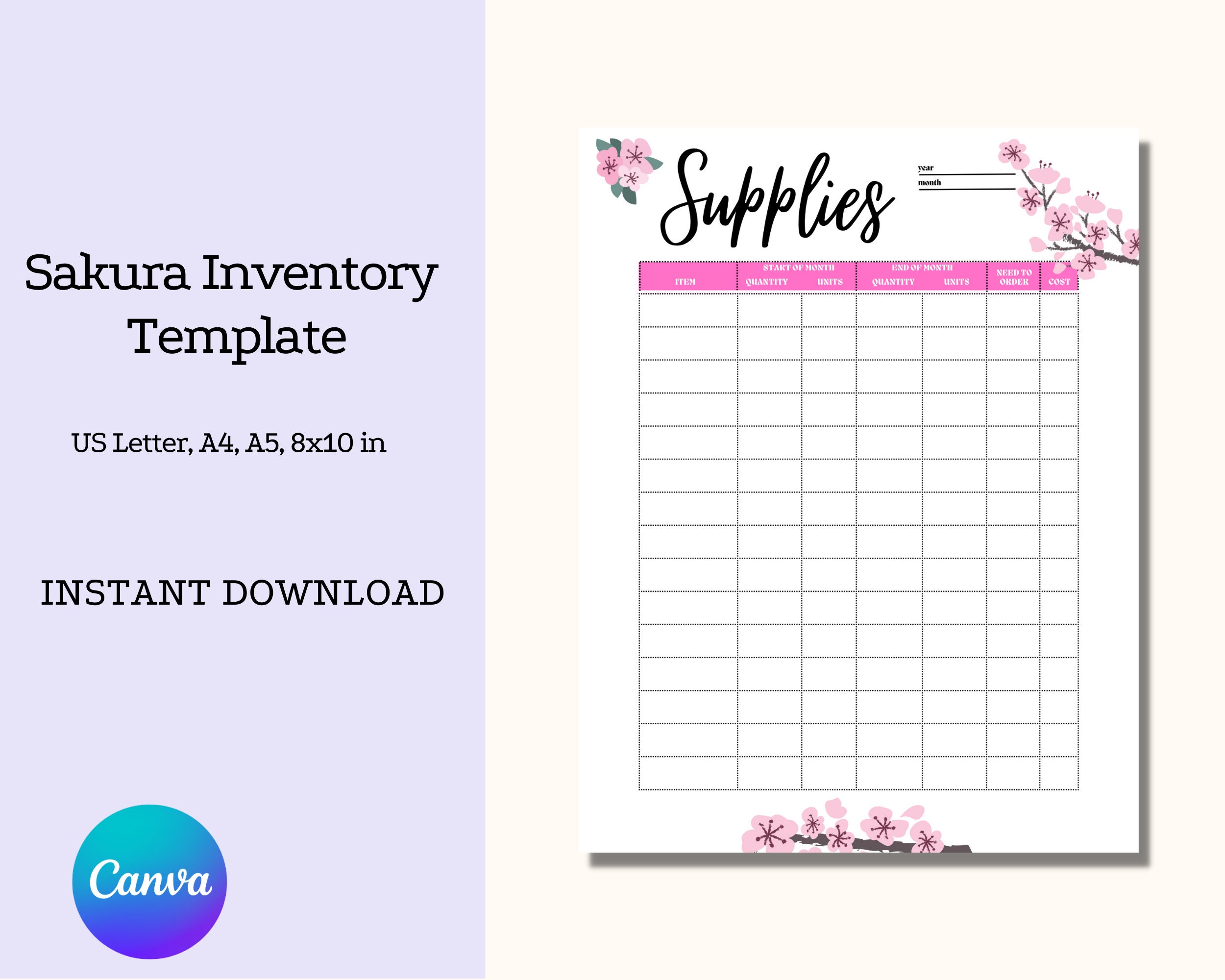 Printable Inventory Tracker Business Inventory Tracker Template ...
