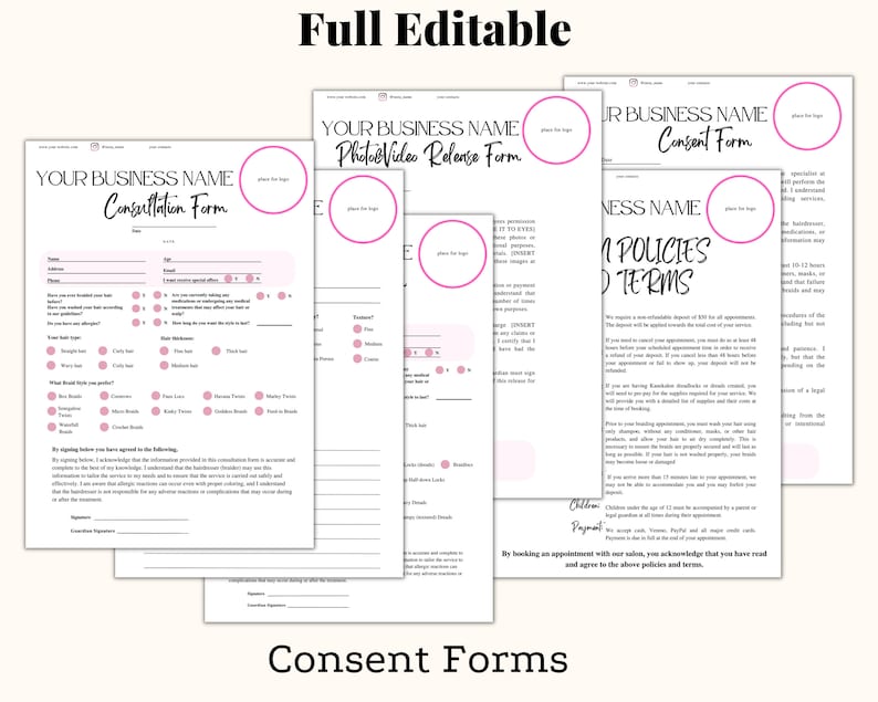 Braids Hair Salon Policies Salon Cancellation Policy Hair Client Intake ...