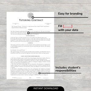 Tutoring Contract 2024 Student Intake Form Tutoring Agreement Online ...
