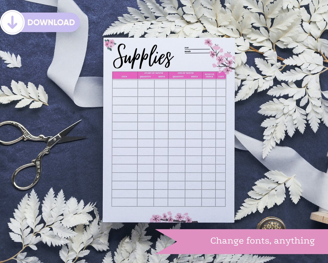 Printable Inventory Tracker Business Inventory Tracker Template ...