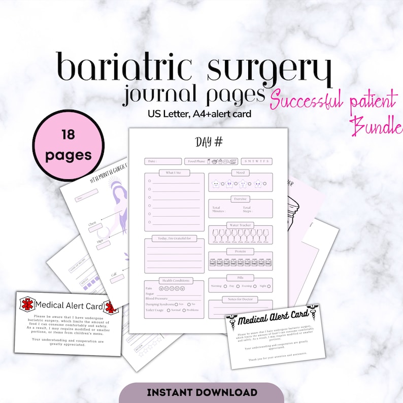 Girly Bariatric Surgery Bariatric Planner Gastric Bypass Gastric Sleeve ...