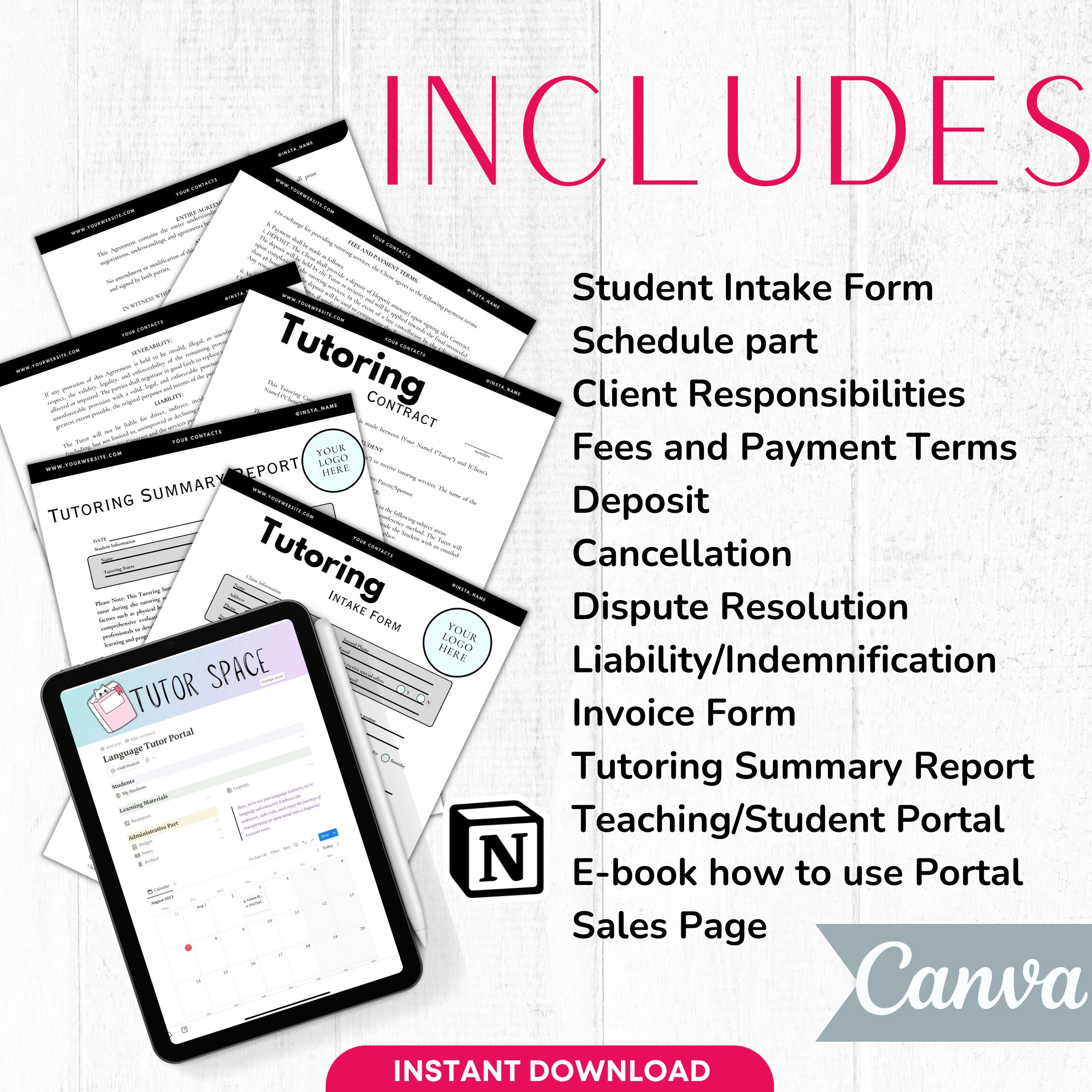 Tutoring Business From Scratch Tutor Contract 2024 Online Tutor ...