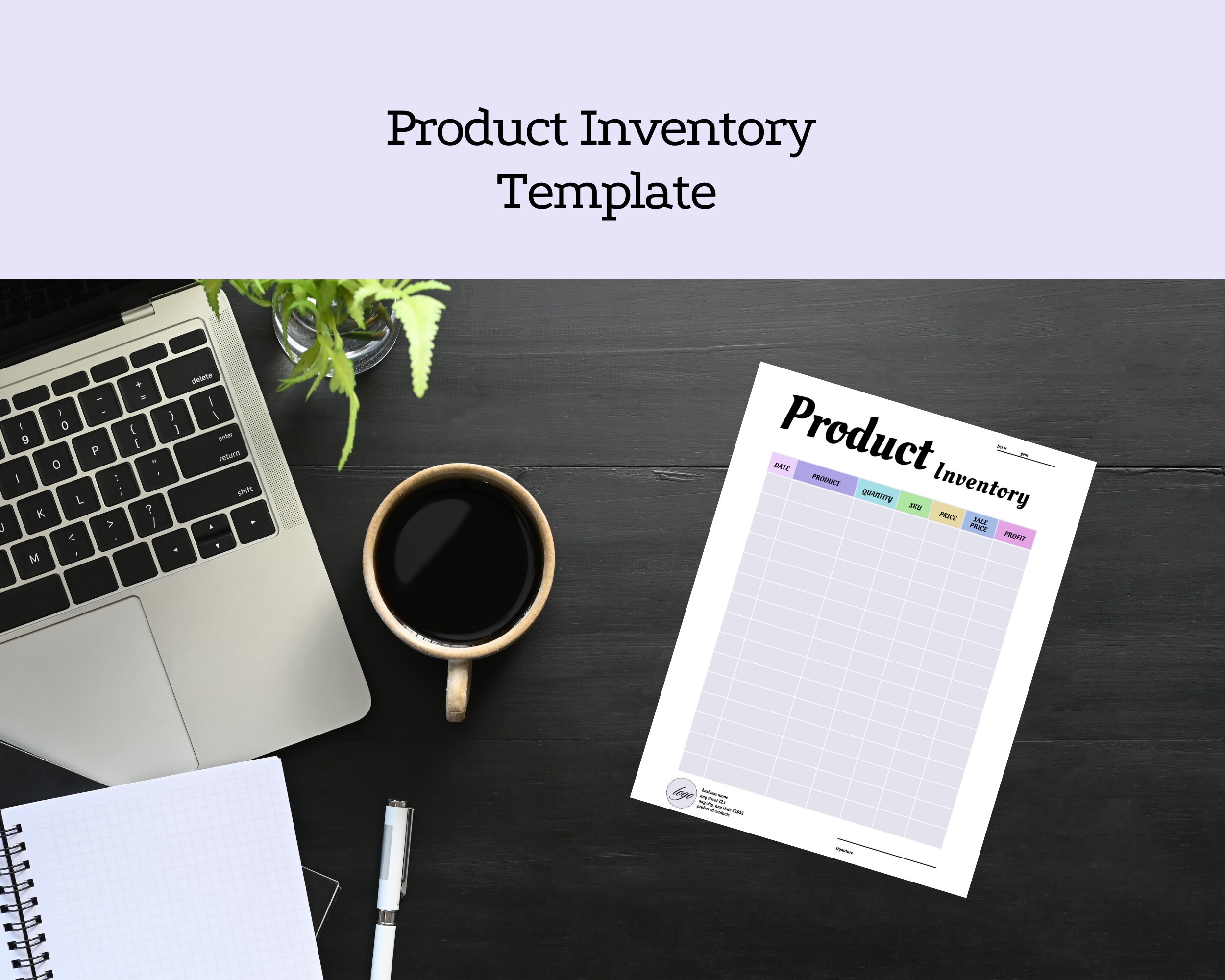 Editable Inventory Management Form, Inventory Tracker PDF, Product ...