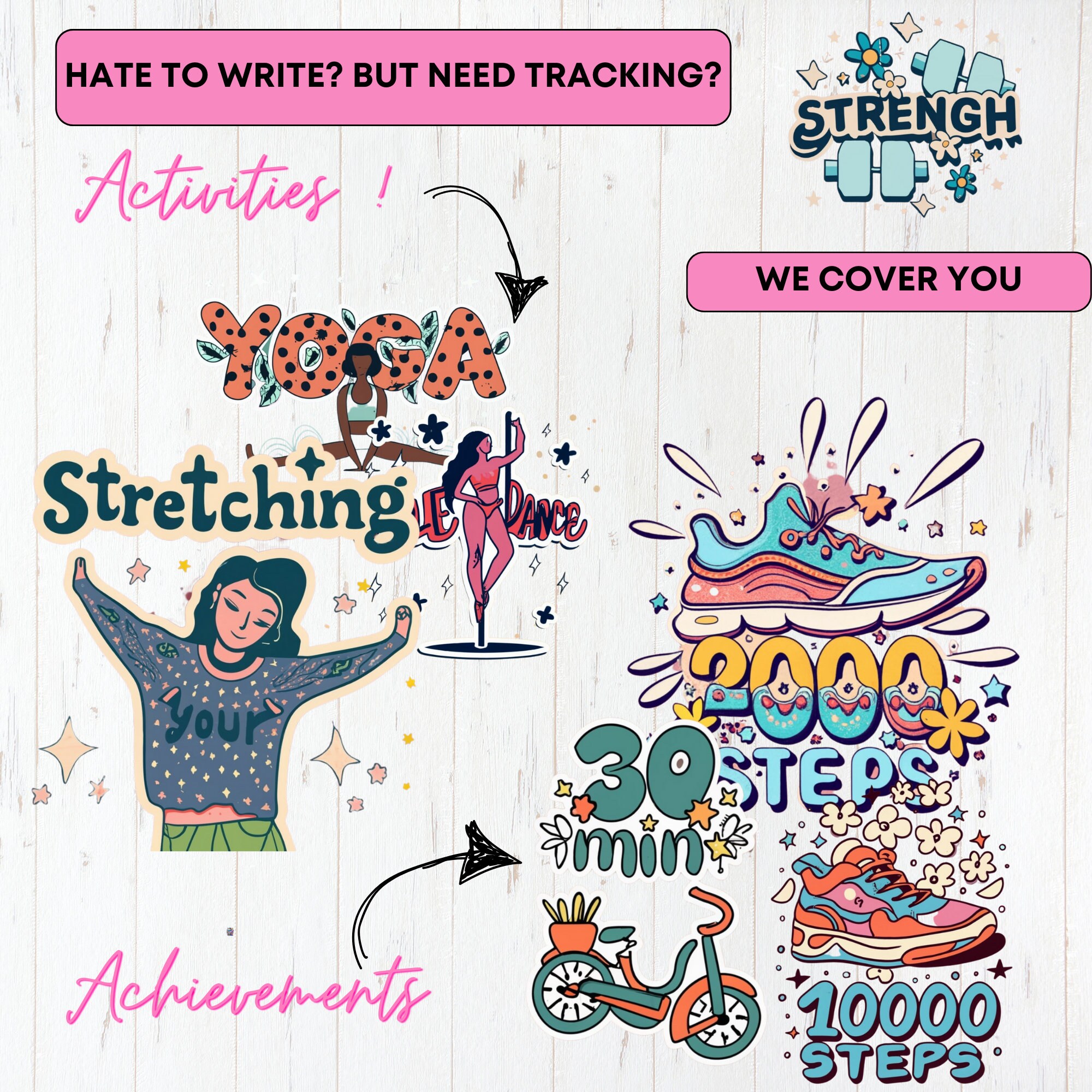 Bariatric Stickers for Goodnotes Bariatric Patient Stickers Protein ...