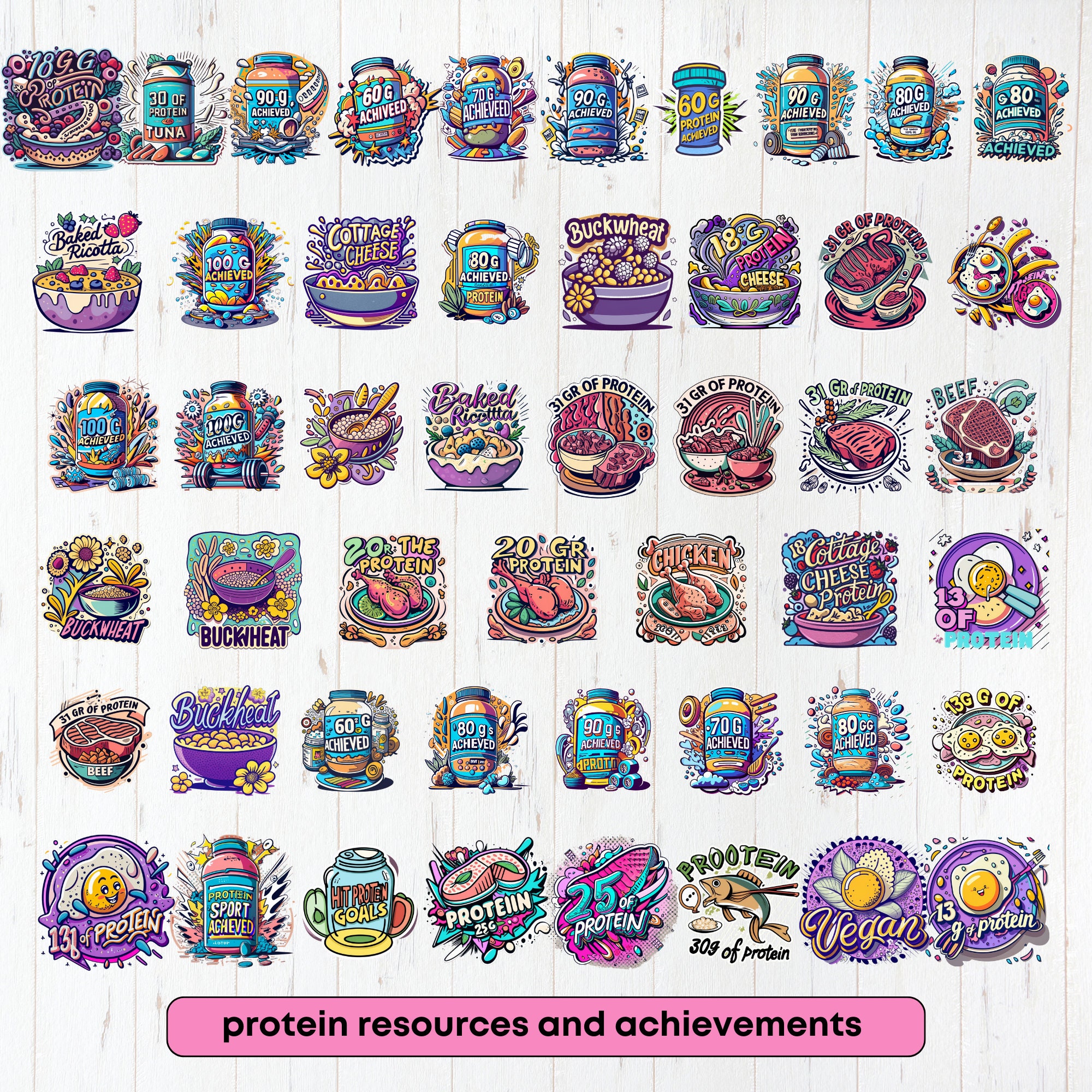 Bariatric Stickers for Goodnotes Bariatric Patient Stickers Protein ...