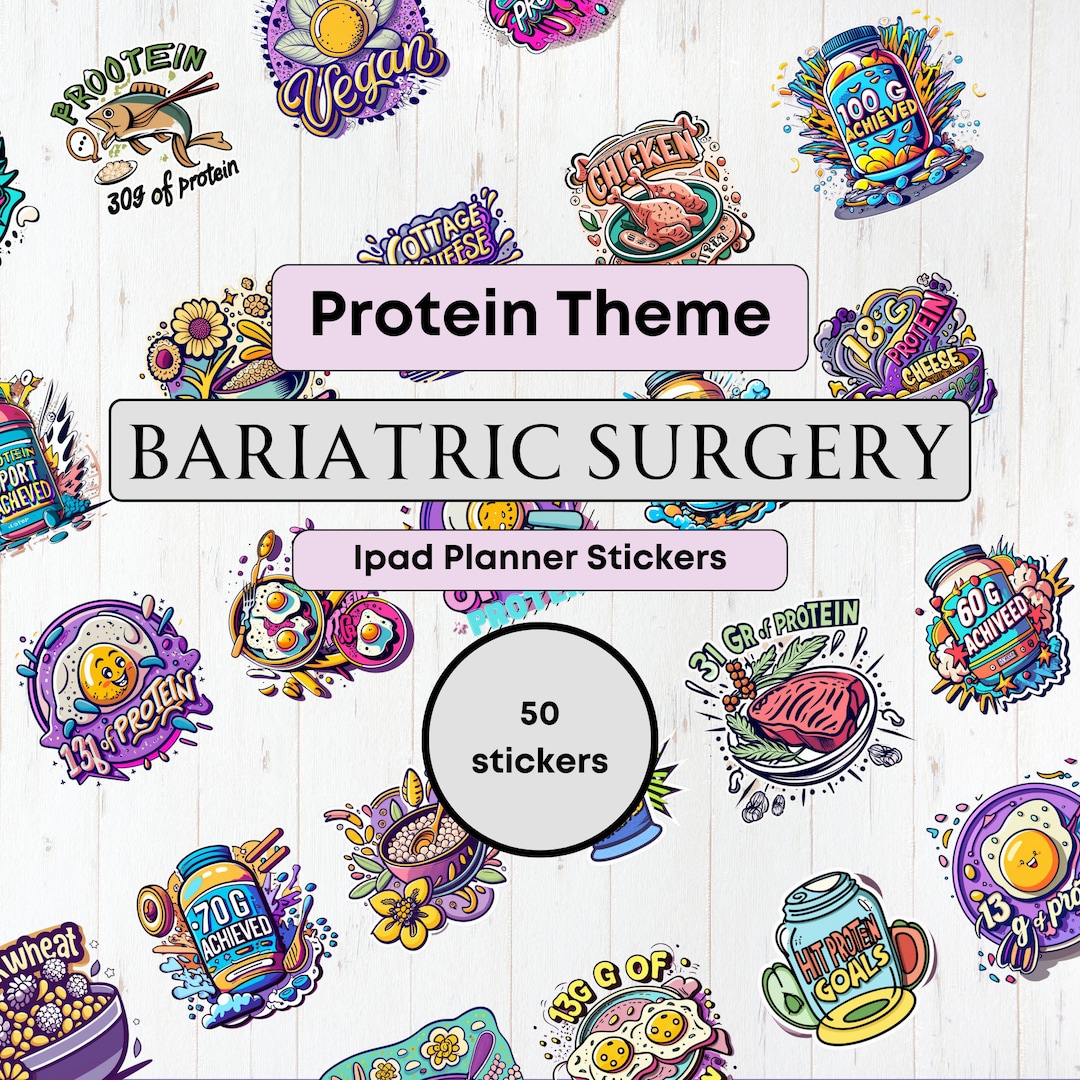 Bariatric Stickers for Goodnotes Bariatric Patient Stickers Protein ...