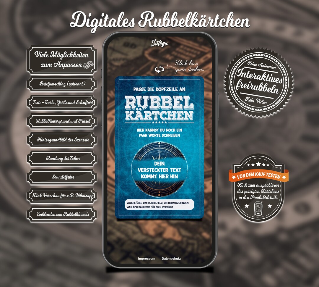 Digital Scratch Card Customizable Ecard Scratch Card Individual Online ...