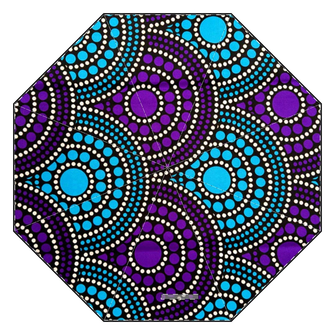 African Inspired Print Umbrella, Folding Parasol, Compact Rain Shelter ...