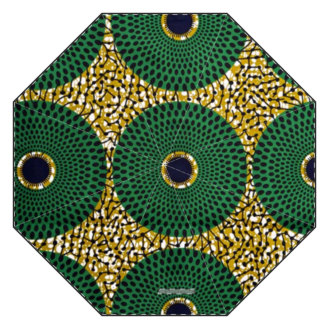 African Print Umbrella, Folding Parasol, Compact Rain Shelter, Travel ...