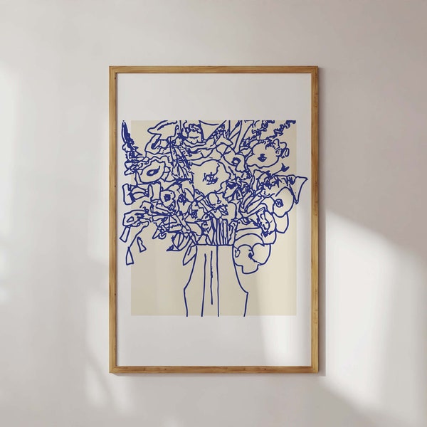 Blue Print Poster - Etsy UK