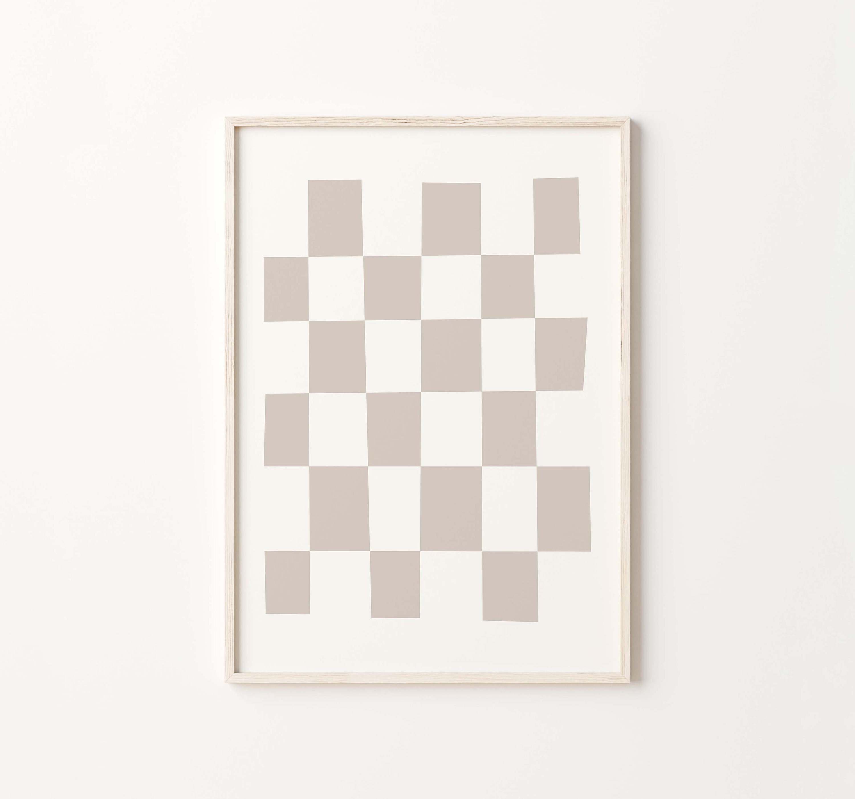 Checkered Wall Art, Neutral Art Print, Trendy Wall Art, Digital Prints ...