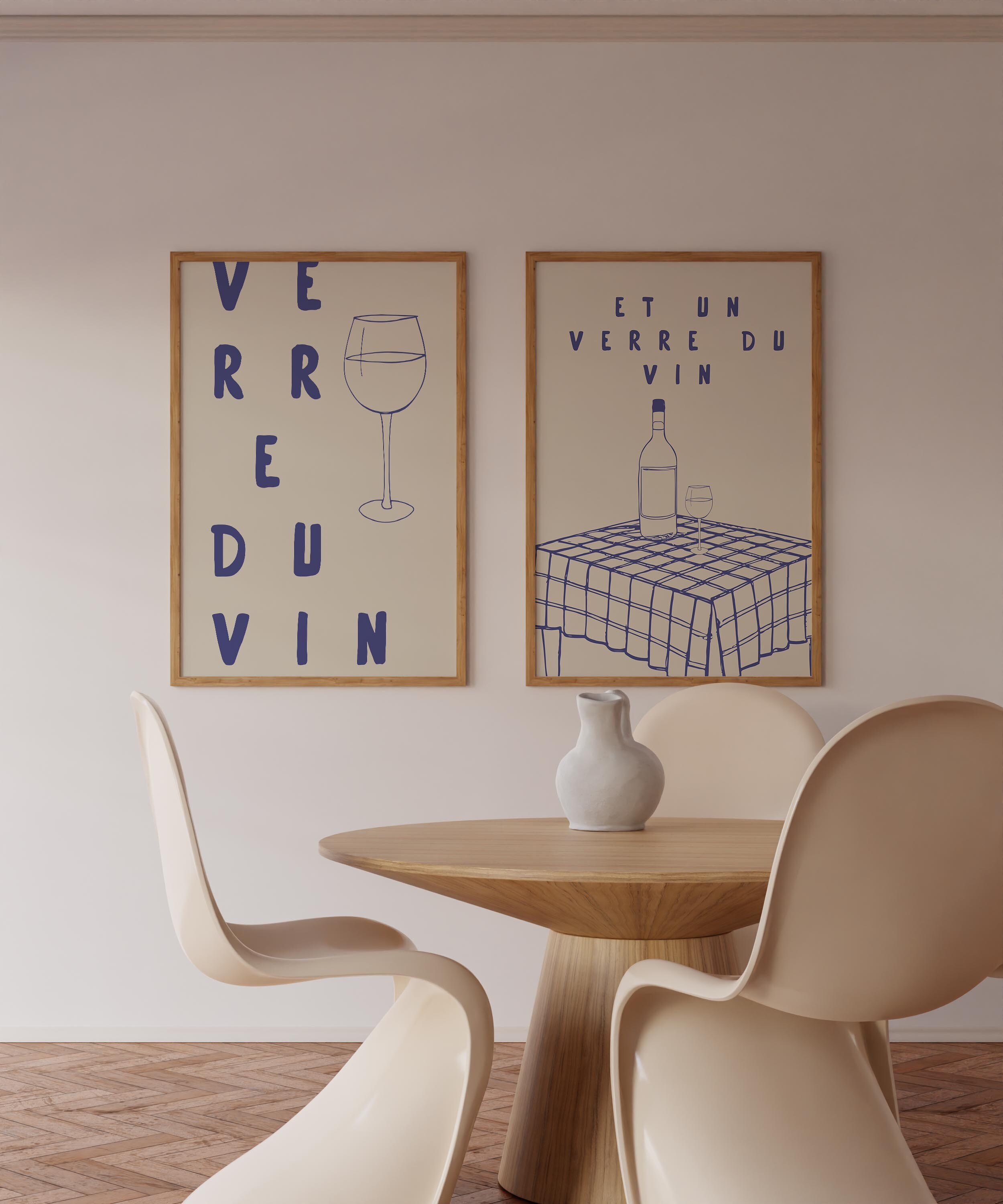 Wine Poster Printable Wall Art Bar Cart Prints Blue Wine Print - Etsy